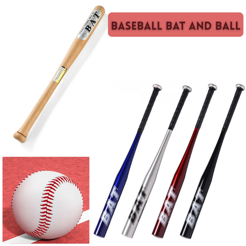 Wood & Metal Baseball Bat Ideal for Softball, Training, Rounders ...