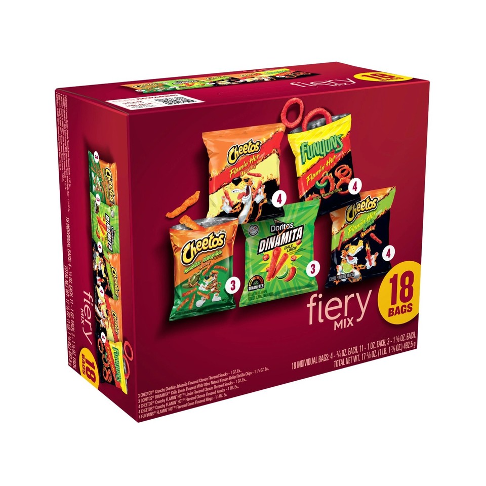 Frito-Lay Fiery Mix Variety Pack Snack Chips, 18 Count Multipack. | eBay