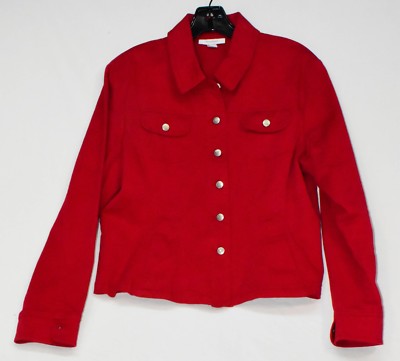Red Button Jacket with Pockets - medium | eBay