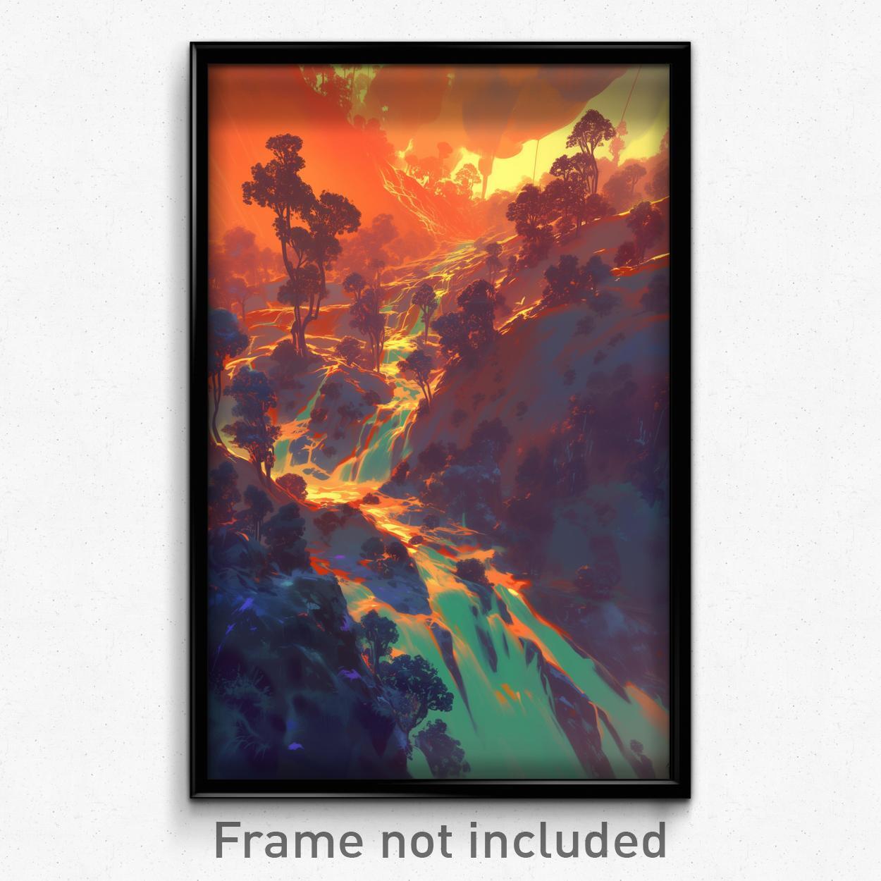 Art Poster - Subtle Hills (Psychedelic Trippy Weird 11x17 Print) | eBay