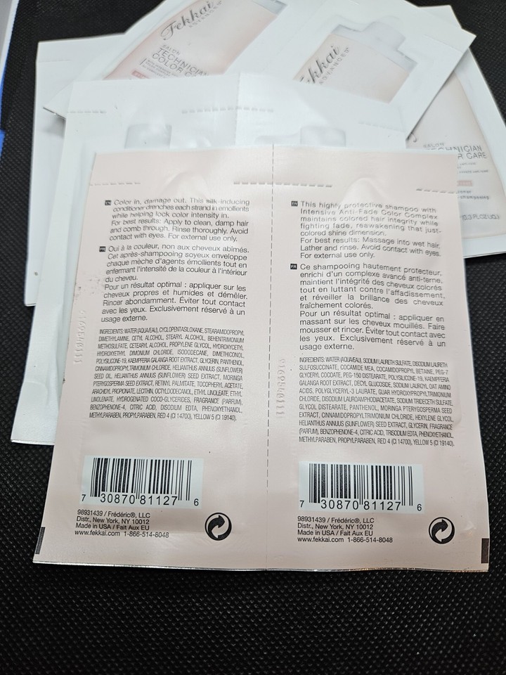 FEKKAI Salon Technician Color Care Shampoo + Conditioner Packet Sets ...