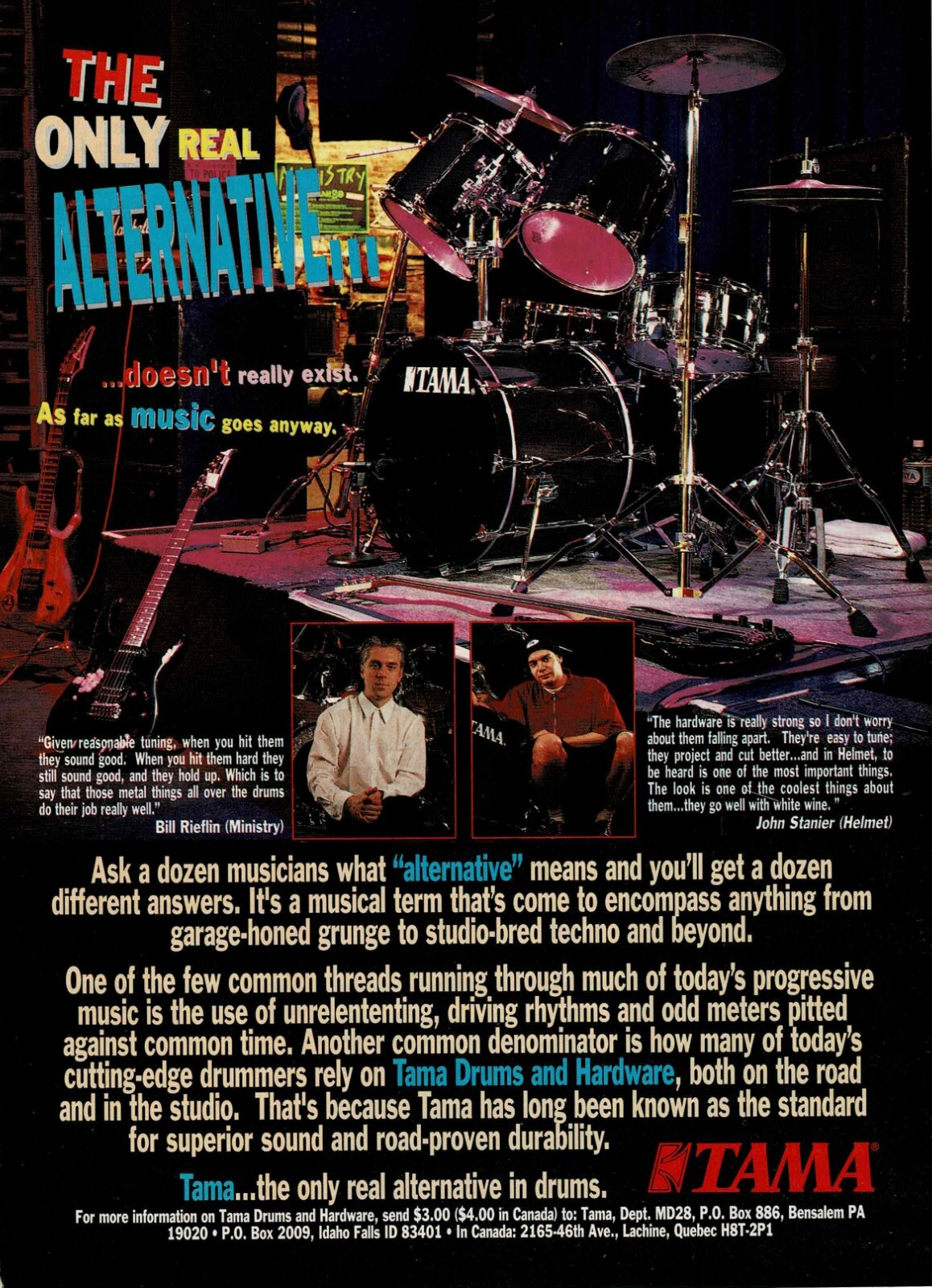 TAMA DRUMS - BILL RIEFLIN & JOHN STANIER - 1993 Print Ad | eBay
