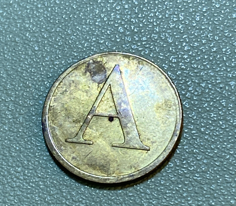 POLAND 1990 Polish Polska Poczta Telephone Token Bugle & "A" Coin Token ...