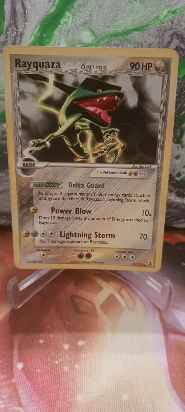Pokémon TCG Rayquaza (Delta) EX Delta Species 13/113 Reverse Holo Holo ...