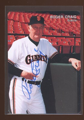 1992 Mother's Cookies ROGER CRAIG Signed Card autograph AUTO GIANTS | eBay
