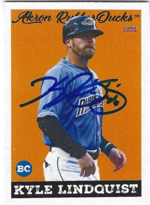 Kyle Lindquist Autographed 2024 Akron Rubber Ducks Team Set - Guardians ...