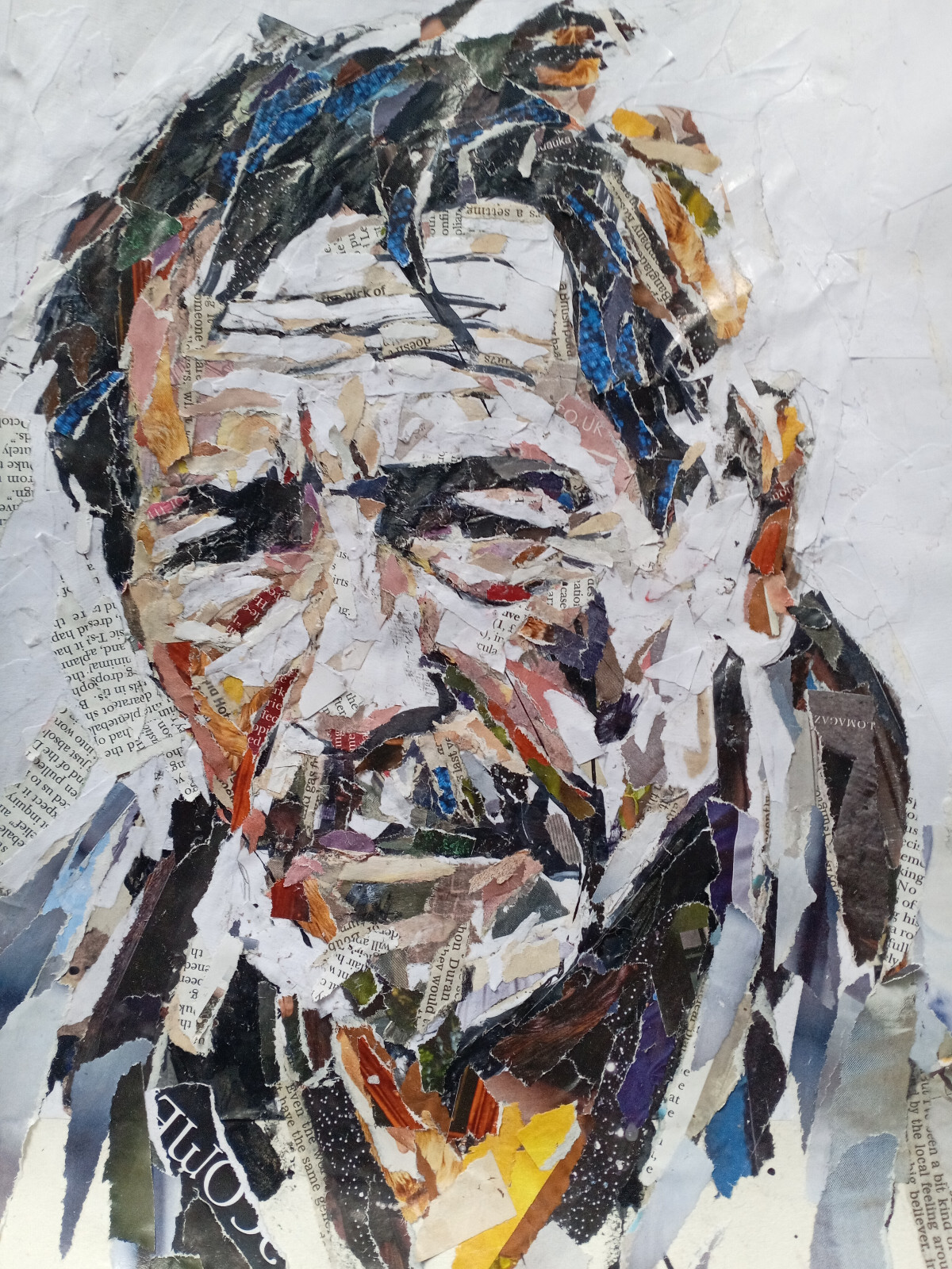 ORIGINAL COLLAGE ART artwork,painting,collage,impressionism,realism ...