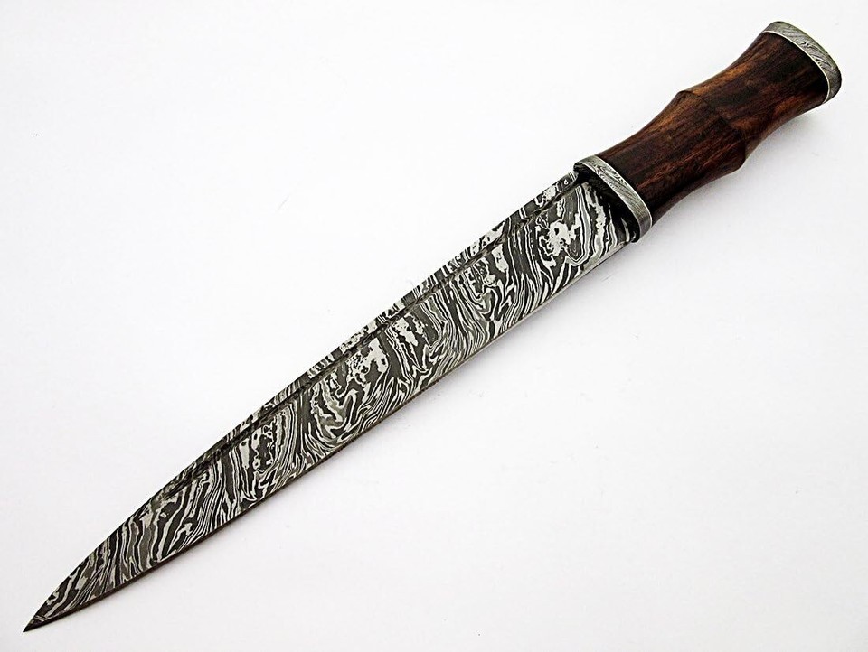 Poshland Custom Handmade Damascus Steel Dirk Blade Knife - Perfect Grip ...