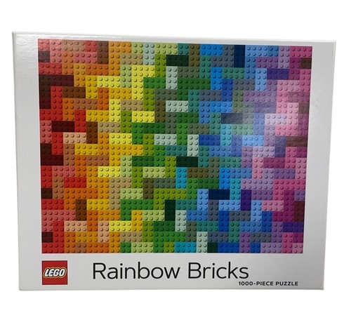 Lego Rainbow Bricks 1000-Piece Puzzle Finished Size 25" X 20" Bright Colorful | eBay