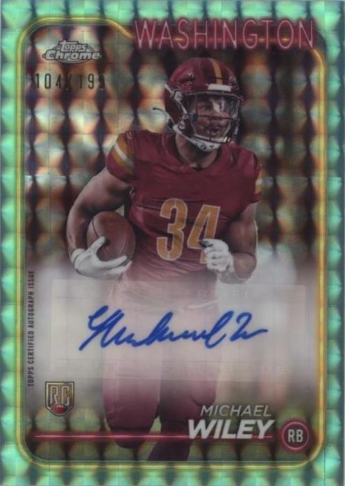 2024 Topps Chrome - Rookie Autographs Michael Wiley #RA-MWI Aqua ...