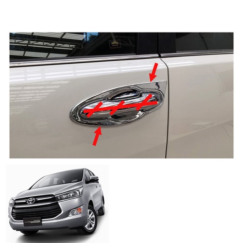 2016 17 Doors Handle Insert Bowl Inner Chrome Fits Toyota Innova Crysta ...