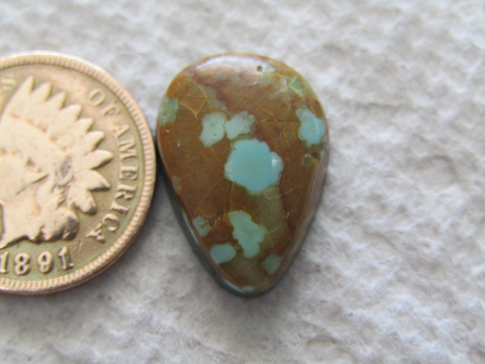 Ribbon Boulder Turquoise Cab 8.3 carat Blue Green Cabochon | eBay