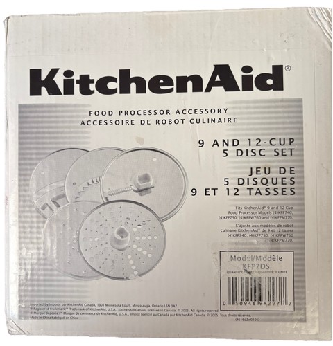KitchenAid KFP7DS Food Processor Accessory 9 and 12 Cup 5 Piece Disc ...