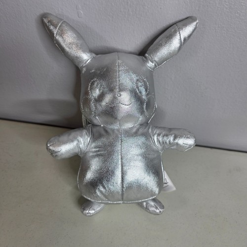Pikachu Silver Plush 9.5" Pokémon 25th Anniversary Jazwares Limited ...