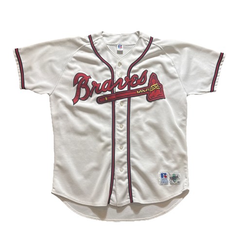 Atlanta Braves Jersey XL 48 Men’s White Russell Athletic Diamond ...