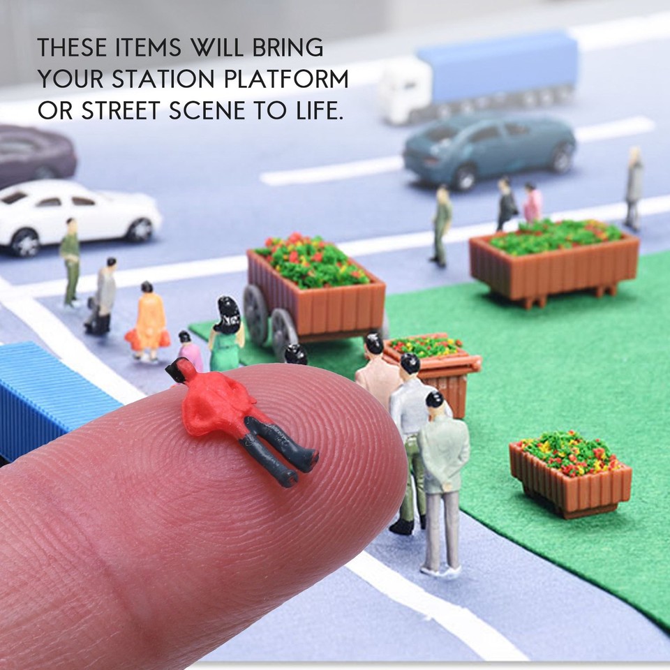 100pcs Painted Model Train People Figures Scale N (1 to 150) W2F13188 ...