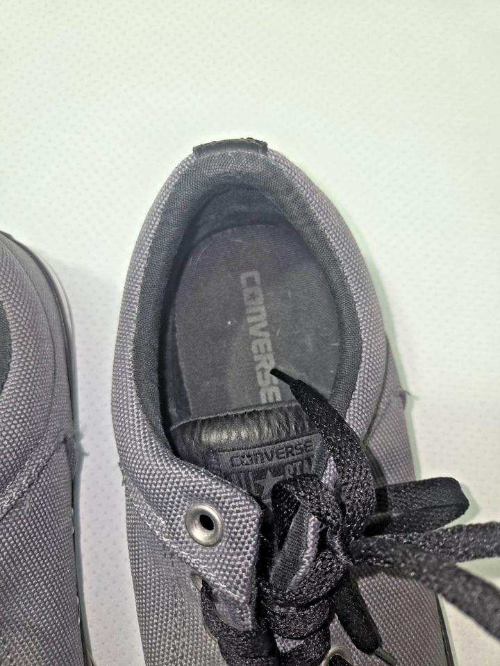 Converse All Star Charcoal Gray Men's Size 11 Black Leather Tongue | eBay