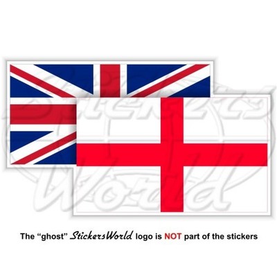 ENGLAND-UNITED KINGDOM Flag Pair, Union Jack & English Flag 125mm ...