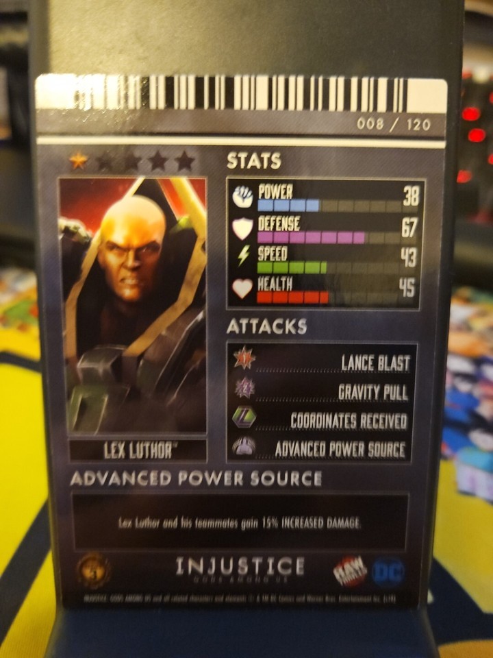 LEX LUTHOR Injustice Trading Cards Series 3 - Arcade 8/120 | eBay