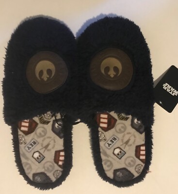 Size MEDIUM (7/8) - Star Wars: The Last Jedi Fuzzy House Slippers Shoes ...