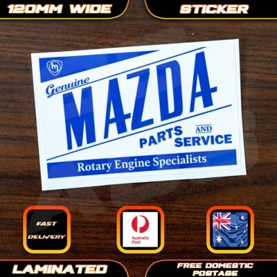 Mazda Genuine Parts Retro Style Sticker Decal RX2 RX3 RX4 RX7 Rotary ...