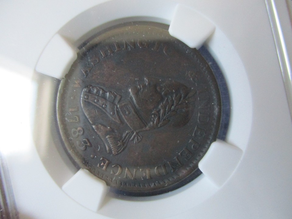 1783 Washington & Independence Large Bust US Copper Coin NGC AU Details ...