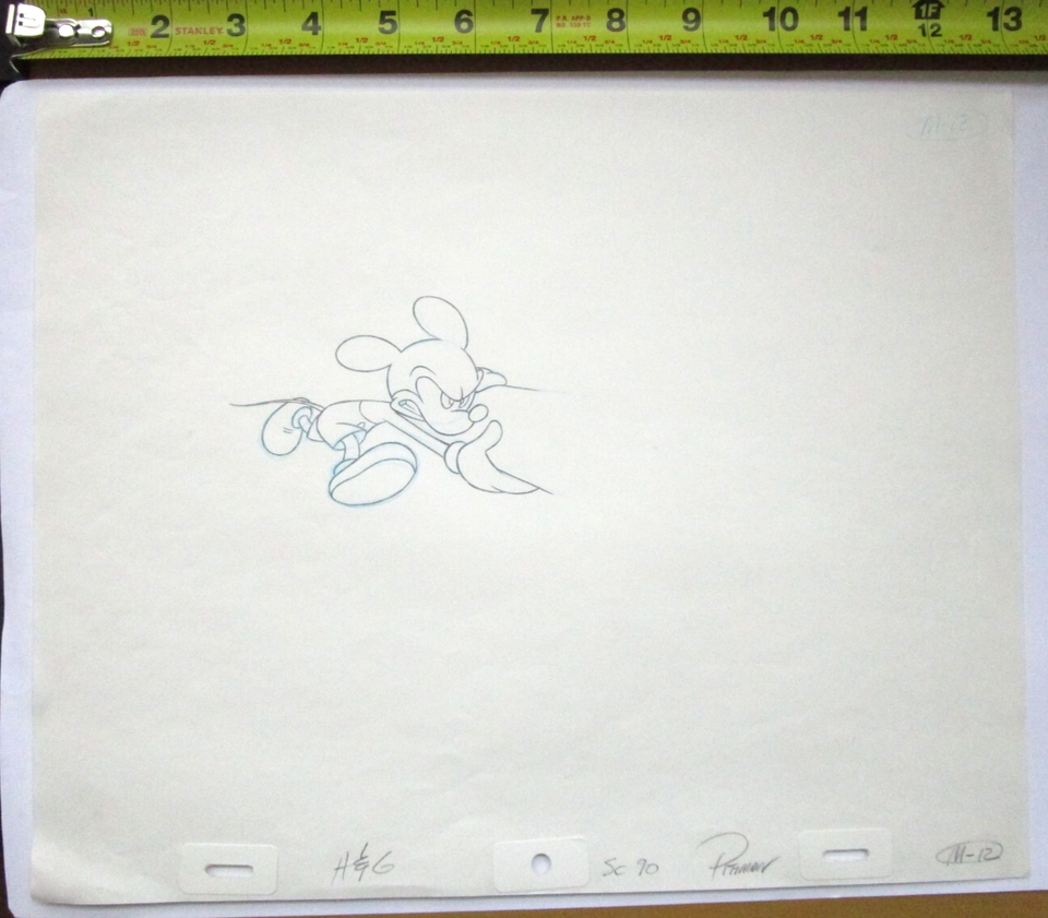 1980's MICKEY MOUSE WALT DISNEY ORIGINAL ANIMATION PRODUCTION cel ...