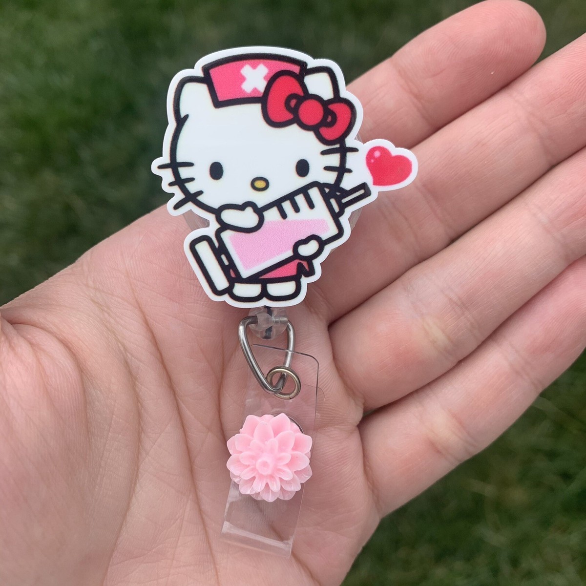 Hello Kitty Nurse Badge Reel
