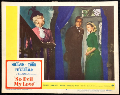 SO EVIL MY LOVE Orig Movie Lobby Card Poster Ann Todd Ray Milland ...
