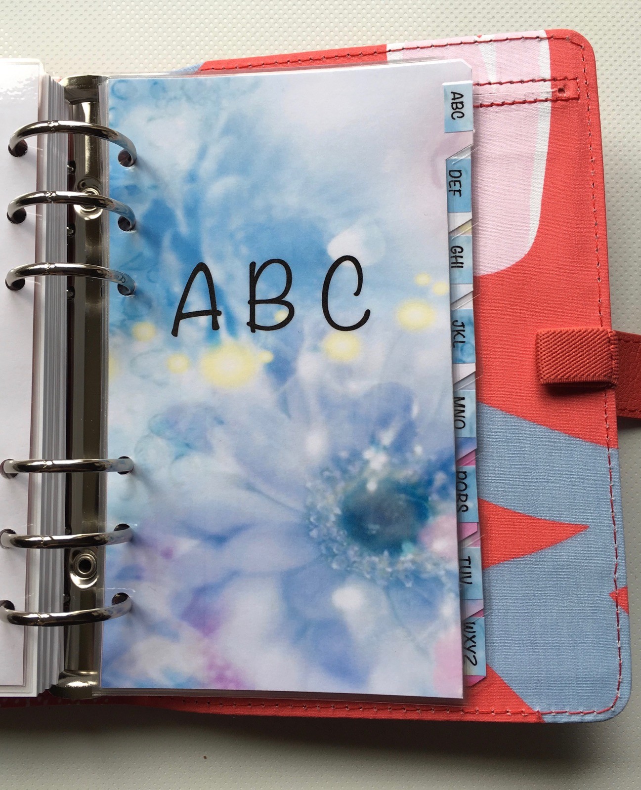 Filofax Personal Organiser Planner - Candyfloss Contact ABC Dividers ...