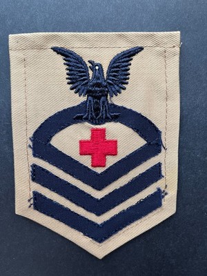 WWII USN Corpsman / Medic Chief Petty Officer CPO Khaki Rate Sleeve ...