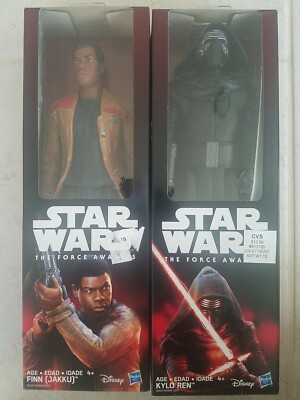 NEW 2015 STAR WARS FORCE AWAKENS MOVIE 12IN FINN JAKKU & KYLO REN ...