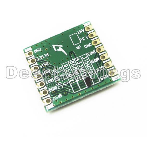 5PCS RFM69CW HopeRF 433Mhz Transceiver with RFM12B compatible Footprint ...