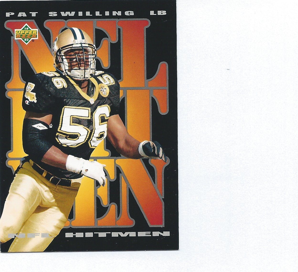 1993 Pat Swilling NFL Hit Men Upper Deck Card New Orleans Saints #61 | eBay