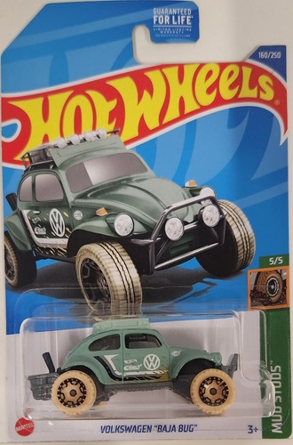 2022 Hot Wheels Volkswagen Baja Bug 160/250 Muds Studs 5/5 Beetle Hella ...