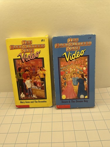 Lot Of 2 The Baby-sitters Club Video VHS #1 Mary Anne & #7 Dawn & The ...