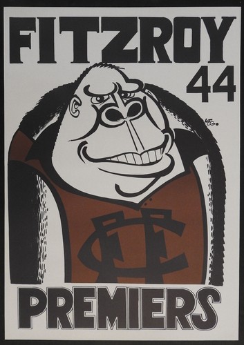 1944 Fitzroy Premiers Weg poster Gorilla Premiership Grand Final | eBay