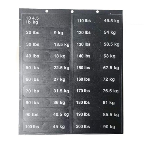 Fitness Equipment Number Stickers Easy to Read Weight Labels 10 200 lbs ...