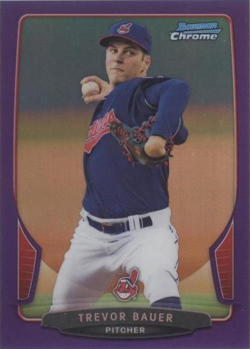 2013 Bowman Chrome - Trevor Bauer #204 Purple Refractor /199 for sale ...