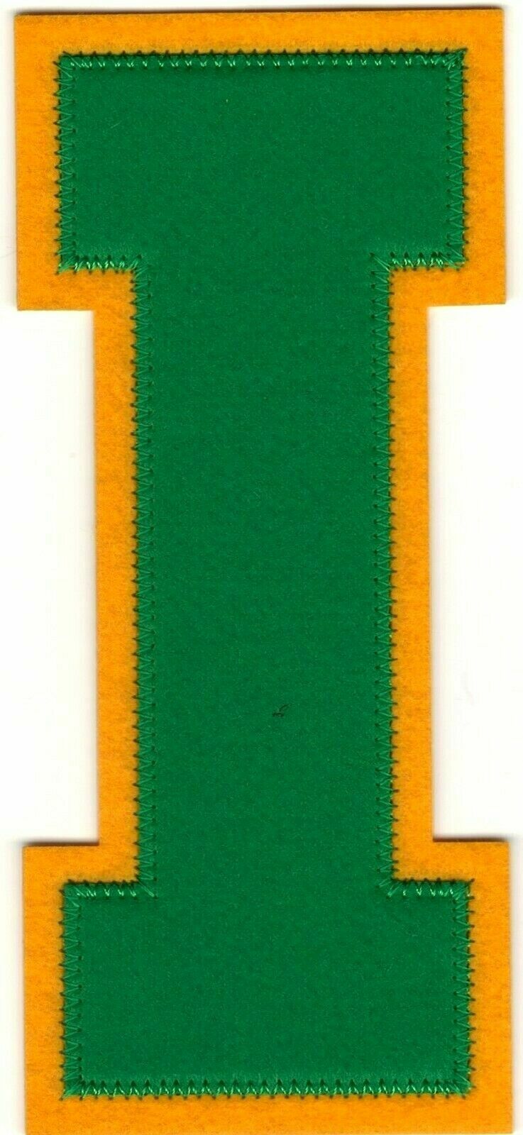 6" inch Tall Green Yellow Block Letterman's Letter I (i) Felt Patch | eBay