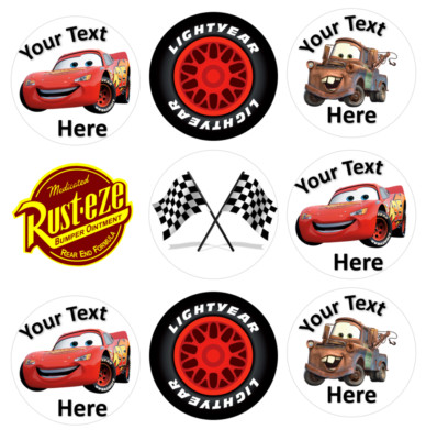 Cars Edible Image Toppers. Edible Round Pre Cut Stickers. | eBay