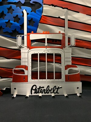 Peterbilt Key Chain Fob holder metal Truck art | eBay