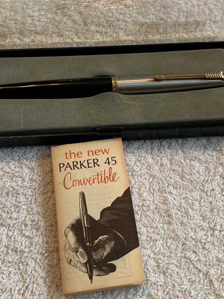 Vintage 2 Parker Pens (The New Parker 45 Pen) & ( Parker Wing Flow Pen ...