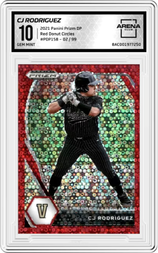 CJ Rodriguez #PDP158 2/99 2021 Panini Prizm Draft Picks Red Donut GEM ...