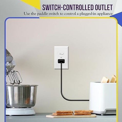 Combination Single Pole Toggle Switch Toggle Switch Outlet White 1 | eBay