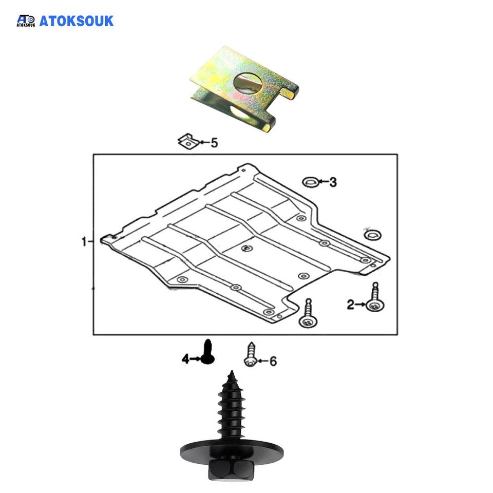 80pcs For Ford Flex Body Bolts U-nut Clip Engine Under Cover Splash ...