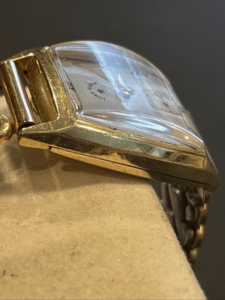 Incredible Unique VTG Lord Elgin Tank 14k Gold Filled Watch Running ATM ...
