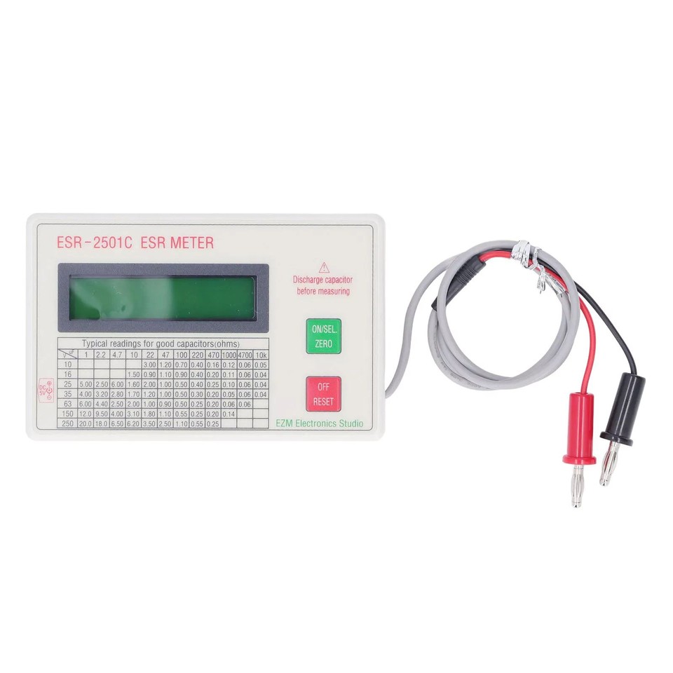 Handheld ESR DCR Capacitor Tester High Accuracy Smart Shutdown ...