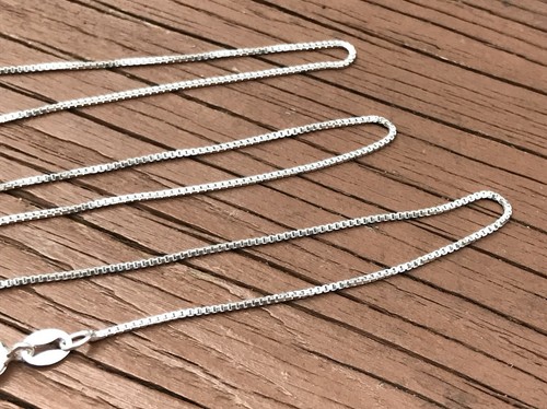 17.75” Vintage Italy 925 Cube / Box Chain Necklace Sterling Silver | eBay