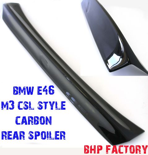 BMW E46 M3 REAR BOOT SPOILER CSL STYLE CARBON FIBRE LIP Z1006 | eBay
